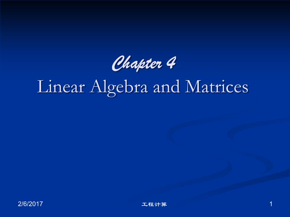 chap linear algebra and matrices.ppt